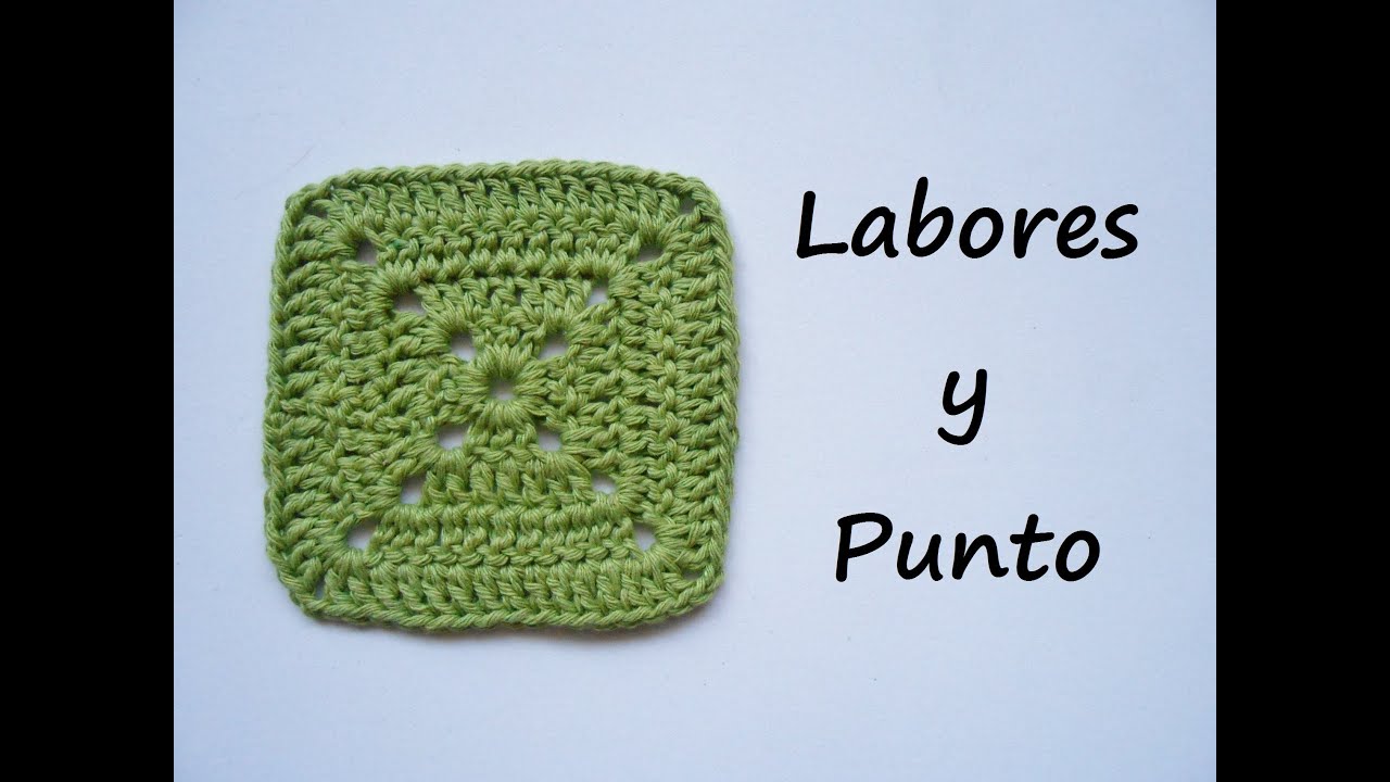 Como tejer el granny cuadrado 1 a ganchillo o crochet - Labores y Punto