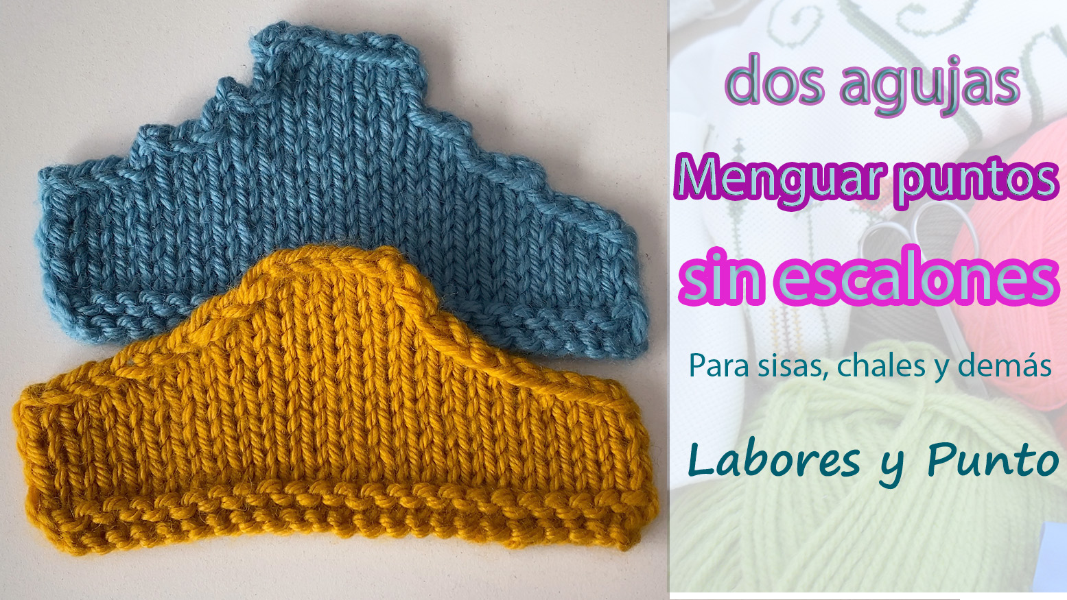 Menguar puntos para tejer sisas sin escalones - Labores y Punto